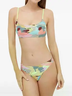 P.E Nation Reversible Camouflage Print Bikini Top