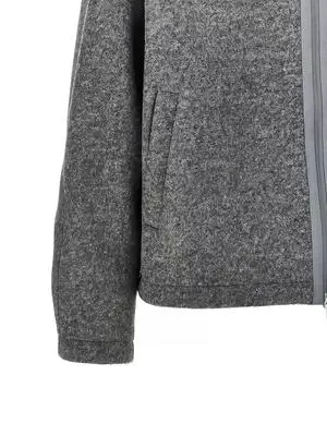 Herno Hooded Zip-up Jacket With Felted Texture