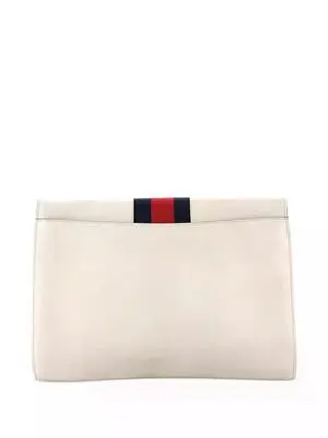 Gucci Sylvie Leather Maxi Clutch Bag