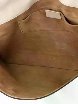 Gucci Sylvie Leather Maxi Clutch Bag