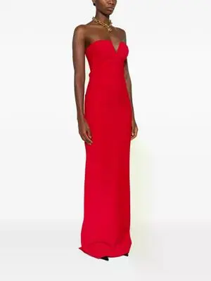 THE NEW ARRIVALS ILKYAZ OZEL Ecliptica Strapless V-neck Maxi Dress