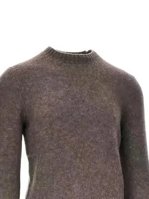 PIACENZA CASHMERE 1733 Crew-neck Ribbed-trim Sweater - Brown