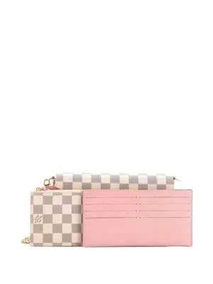LOUIS VUITTON Felicie Pochette Damier Crossbody Bag - White