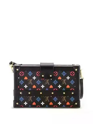 LOUIS VUITTON Petite Malle Handbag Limited Edition Game On Multicolor Monogram Clutch Bag - Black