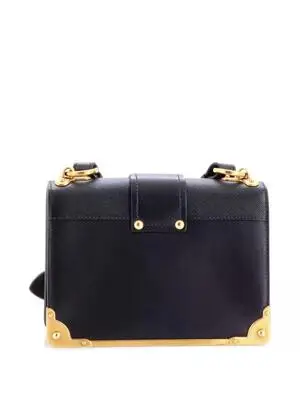 Prada Cahier Leather And Saffiano Leather Small Crossbody Bag