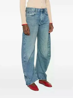 AGOLDE Whiskered Wide-leg Jeans - Blue