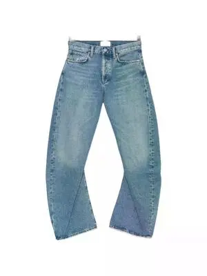 AGOLDE Whiskered Wide-leg Jeans - Blue