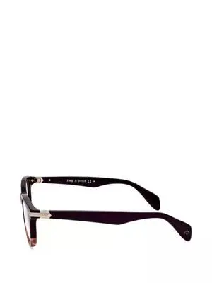 Rag & Bone Tortoiseshell-effect Geometric-frame Glasses - Black