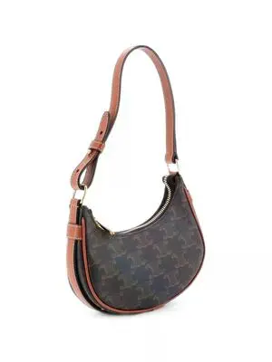 Celine Ava Bag Triomphe Coated Canvas Mini Shoulder Bag - Brown