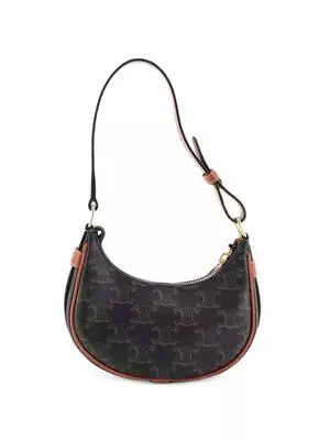 Celine Ava Bag Triomphe Coated Canvas Mini Shoulder Bag - Brown