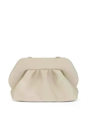 THEMOIRE Bios Ruched Clutch Bag - Neutrals
