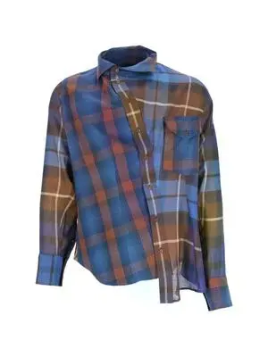 VIVIENNE WESTWOOD Asymmetrical Tartan Wool Shirt
