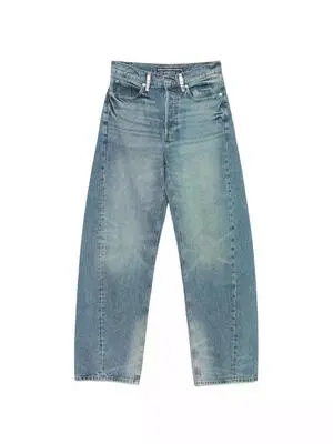 Alexander Wang Crystal-embellished Wide-leg Jeans - Blue
