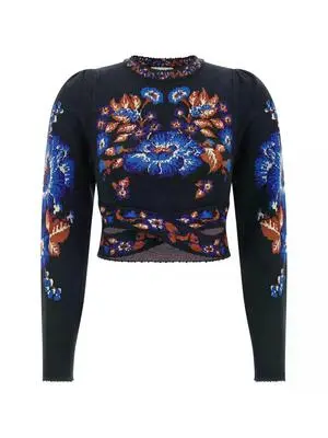 Farm Rio Bow Garden Floral-inlay Top