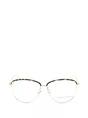 Victoria Beckham Tortoiseshell-effect Oval-frame Glasses - Gold