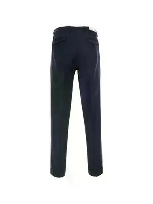 MICHAEL COAL Pleated Turn-up Trousers