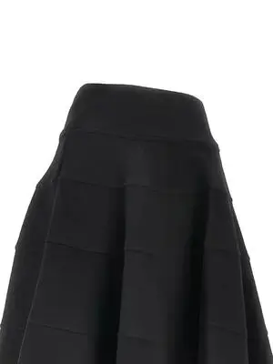 Emporio Armani Tiered Virgin Wool Skirt