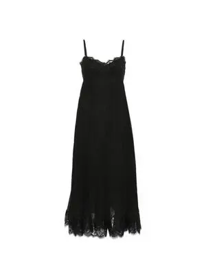Zimmermann Lace-trimmed Pleated Midi Dress - Black