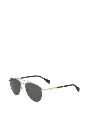 Rag & Bone Tortoiseshell-effect Pilot-frame Sunglasses - Gold
