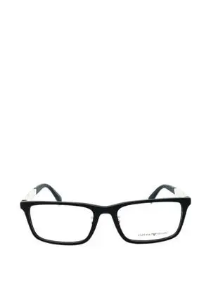 Emporio Armani Rectangle-frame Glasses - Black