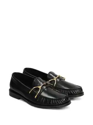 Alexander McQueen Wishbone Leather Loafers