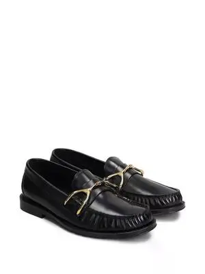 Alexander McQueen Wishbone Leather Loafers