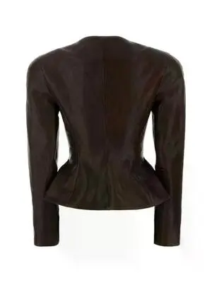 Magda Butrym Peplum-hem Leather Jacket