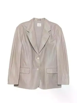 ALYSI Leather Single-breasted Jacket