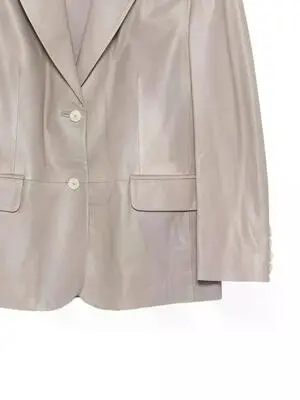 ALYSI Leather Single-breasted Jacket