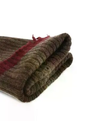 UMA WANG Ribbed-knit Frayed Beanie Hat