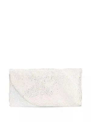 TWENTY FOURHAITCH Siria Crystal-embellished Clutch Bag - Neutrals
