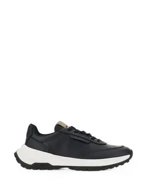 Emporio Armani Pebbled Leather Sneakers