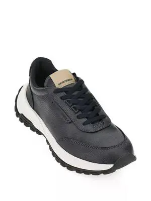 Emporio Armani Pebbled Leather Sneakers