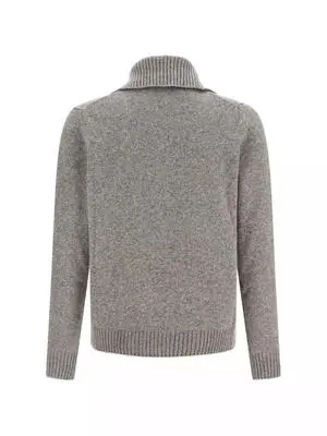 ZANONE Mélange-knit Zip-up Cardigan