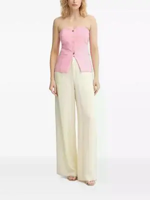 MORGAN Strapless Button-up Top - Pink