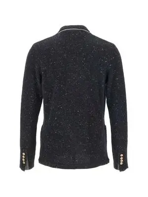 Eleventy Double-breasted Knit Blazer