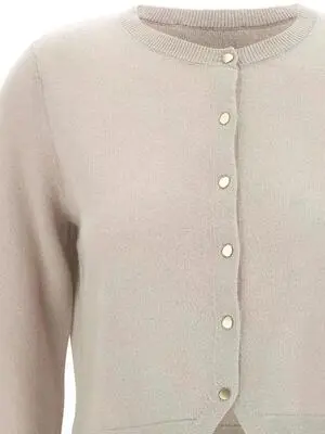 KAOS Button-up Slit-hem Cardigan