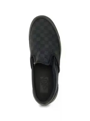 VANS Premium Classic Slip-on Checkerboard-print Sneakers - Black
