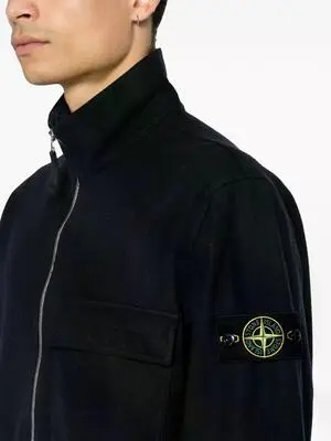 Stone Island Logo Patch Zip-up Jacket