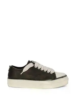 REPRESENT Distressed-leather Sneakers - Brown