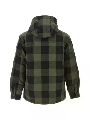 COLMAR Plaid Flannel Shirt Jacket With Drawstring Hood