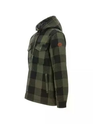 COLMAR Plaid Flannel Shirt Jacket With Drawstring Hood