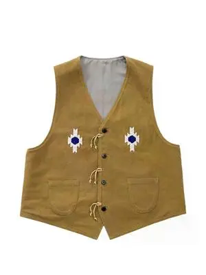 Visvim Beaded-motif Front-button Gilet
