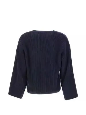 KAOS Ribbed-knit Button-sleeve Sweater