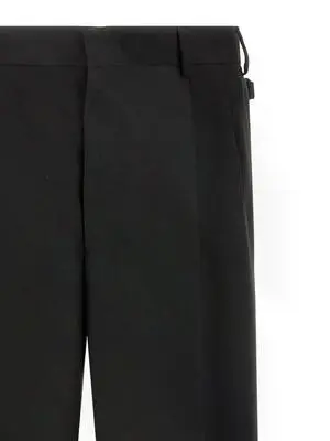 CELLAR DOOR Nev Pleated Straight-leg Trousers - Black