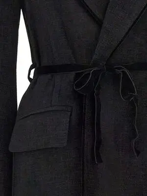 KAOS Belted Suede-effect Blazer