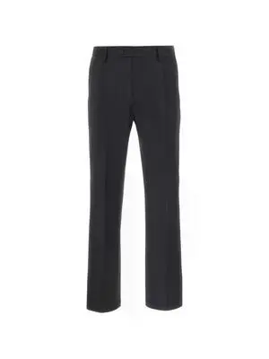 DEVORE INCIPIT Pleated Straight-leg Trousers - Black