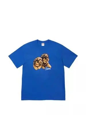 Supreme Puppies-print T-shirt - Blue