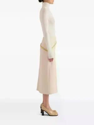 Proenza Schouler Justine Skirt In Bonded Wool Satin