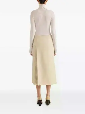 Proenza Schouler Justine Skirt In Bonded Wool Satin